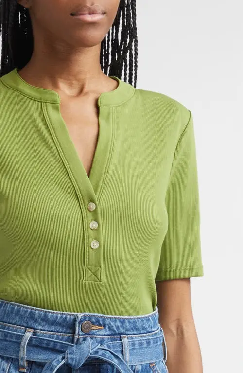 Veronica Beard Reubian Henley T-shirt - Cactus