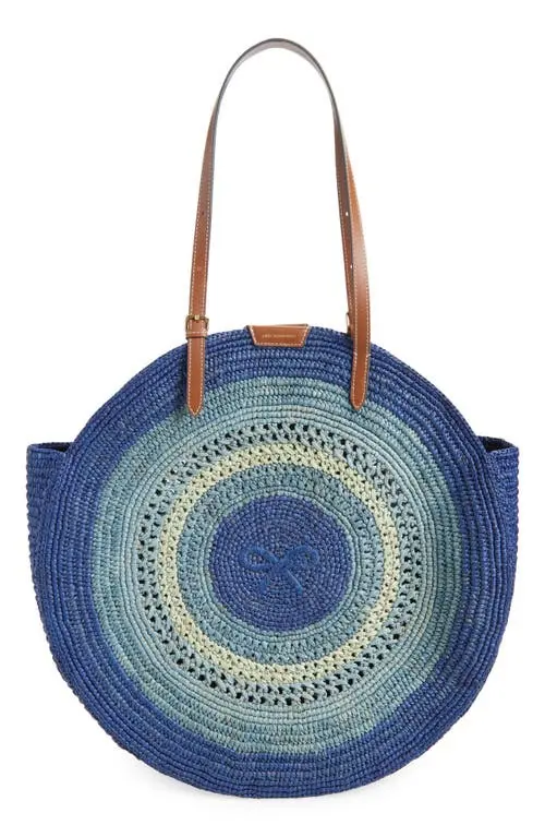 ANYA HINDMARCH Bow Round Raffia Tote