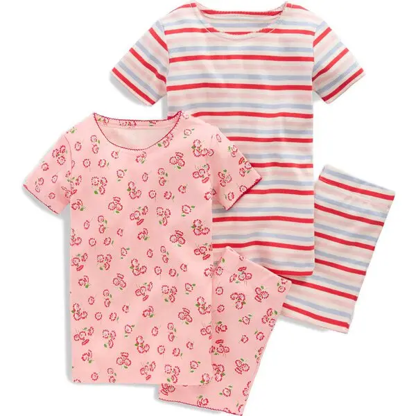 Boden Shorty Pajama Shirt & Shorts Set - Multi Stripe