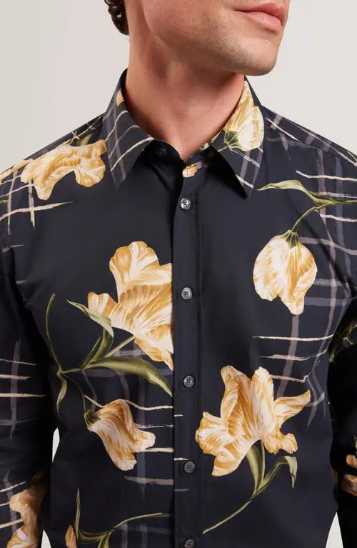 Ted Baker London Quorik Floral Print Button-up Shirt