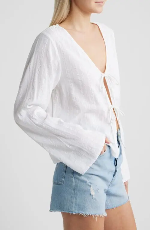 Rip Curl Haze Tie Front Top - White