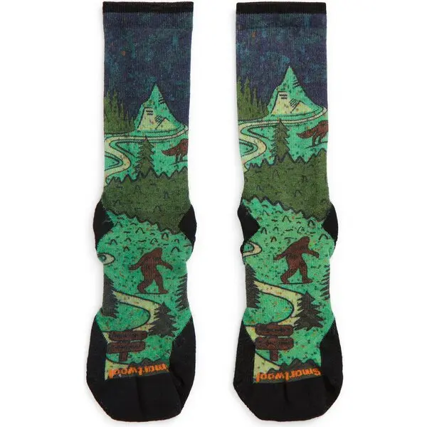 Smartwool Trail Run Printed Crew Socks - Twilight Blue