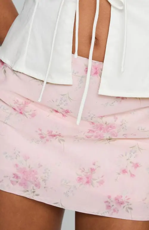 Princess Polly Floral Print Chiffon Miniskirt