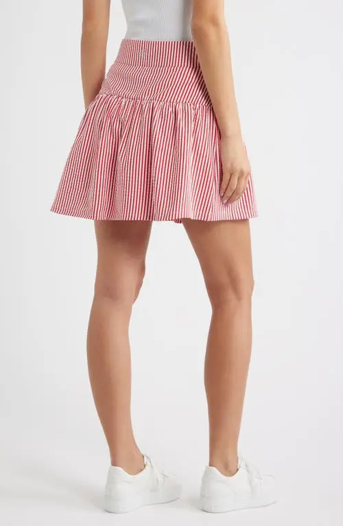 Vineyard Vines Flare Seersucker Miniskirt - Lighthouse Red