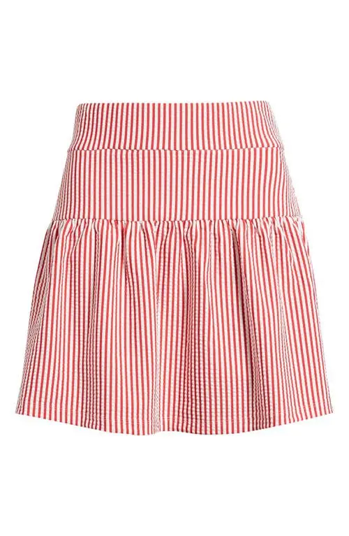 Vineyard Vines Flare Seersucker Miniskirt - Lighthouse Red