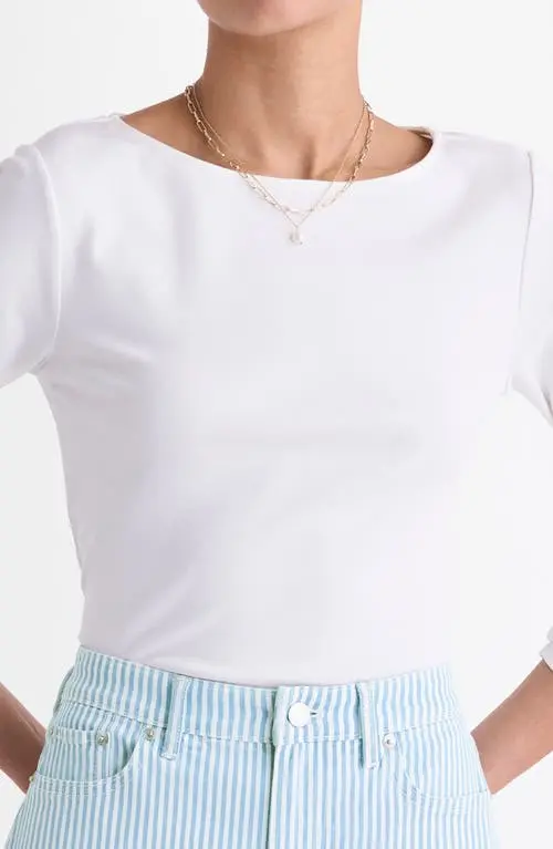 Vineyard Vines Boat Neck Stretch Cotton Top