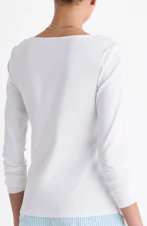 Vineyard Vines Boat Neck Stretch Cotton Top