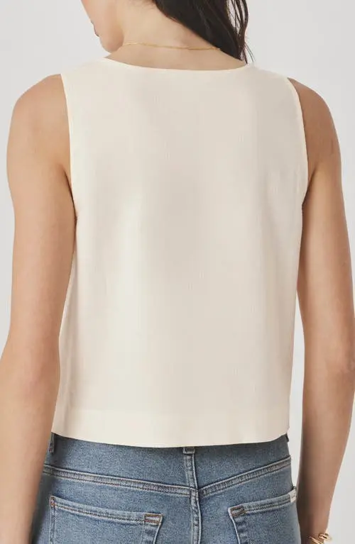 Splendid Valerie Square Neck Crop Tank - Shell White