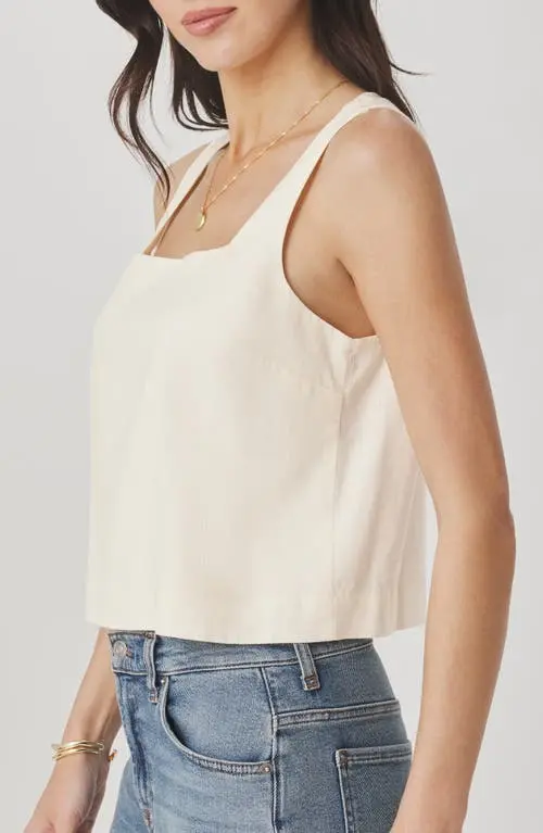 Splendid Valerie Square Neck Crop Tank - Shell White