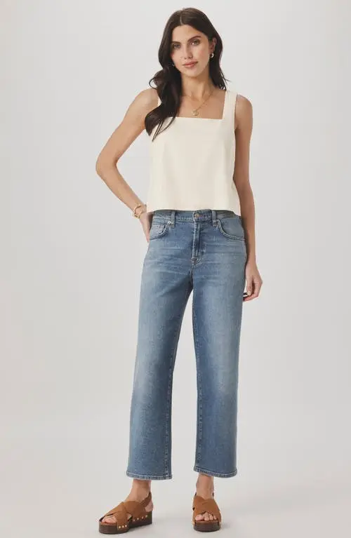 Splendid Valerie Square Neck Crop Tank - Shell White