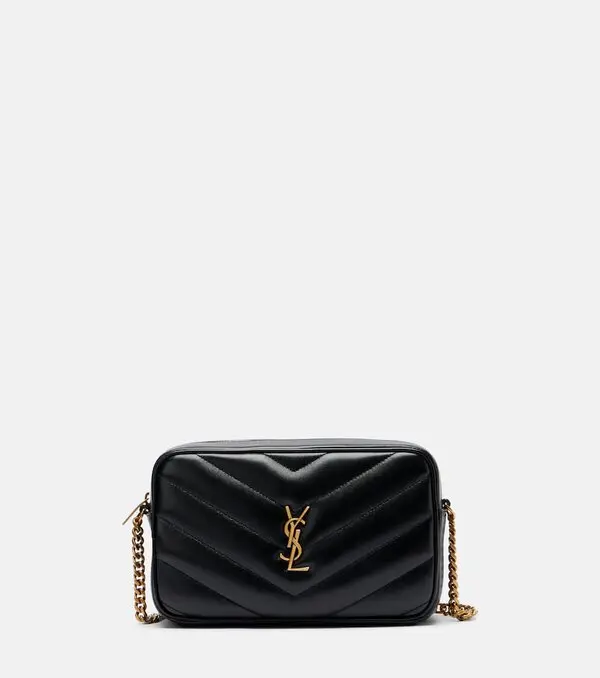 Saint Laurent Loulou Quilted Leather Camera Bag - Black