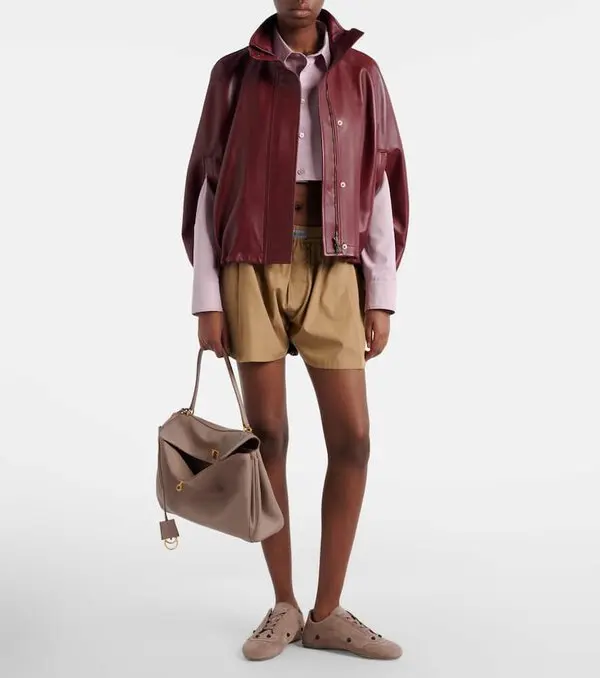 Balenciaga Rodeo Medium Leather Tote Bag - Beige