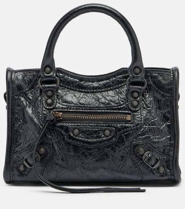 Balenciaga Le City Mini Leather Top-handle Bag - Black