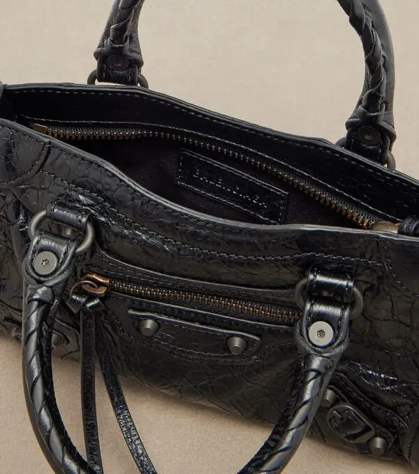 Balenciaga Le City Mini Leather Top-handle Bag - Black
