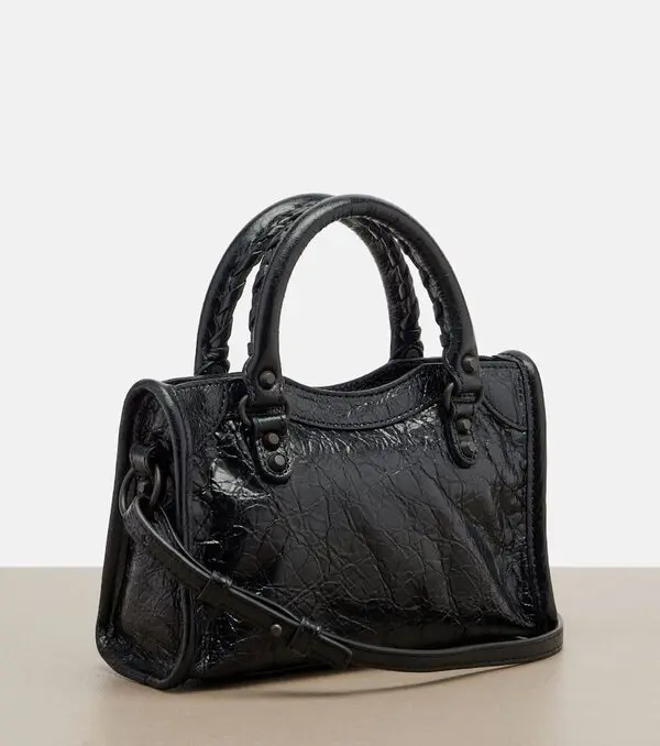 Balenciaga Le City Mini Leather Top-handle Bag - Black