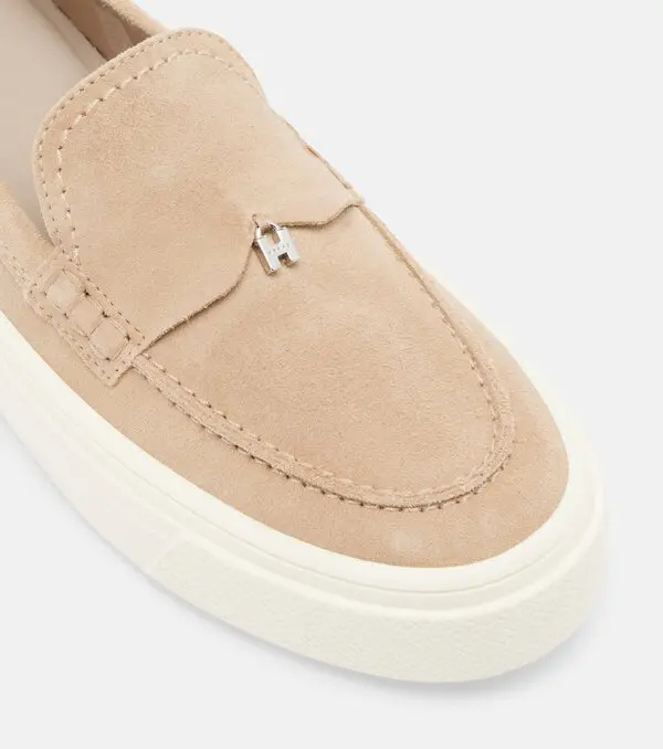 Hogan Crosswind Suede Loafers