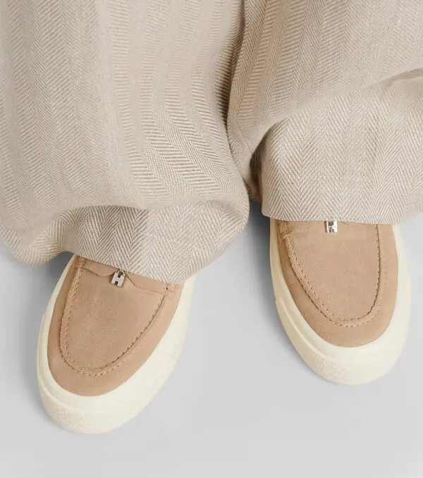 Hogan Crosswind Suede Loafers