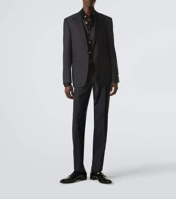Rubinacci Silk Satin Shirt - Black