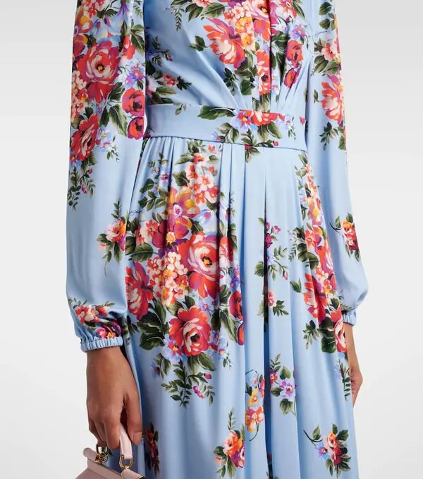 Dolce & Gabbana Floral Silk-blend Charmeuse Gown