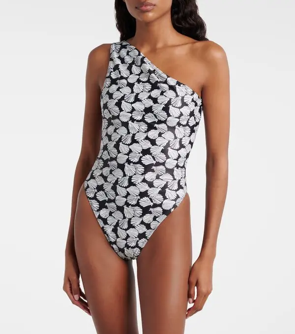 SAME Printed One-shoulder Swimsuit