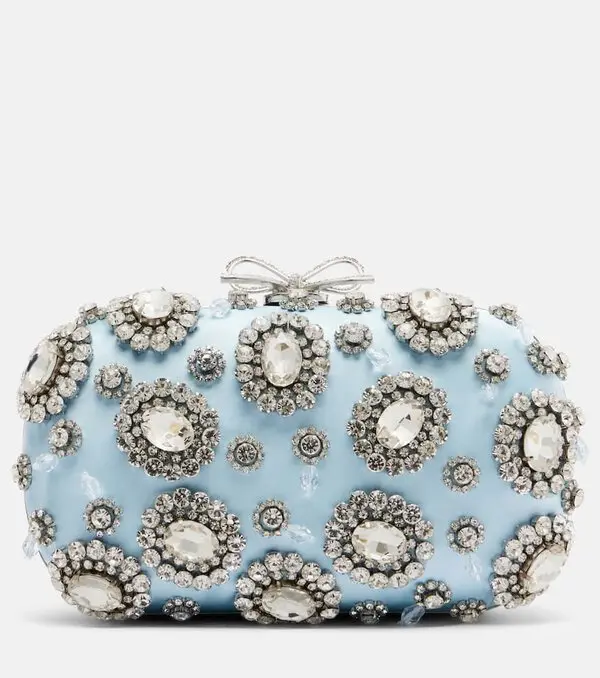 SELF-PORTRAIT Crystal-embellished Clutch