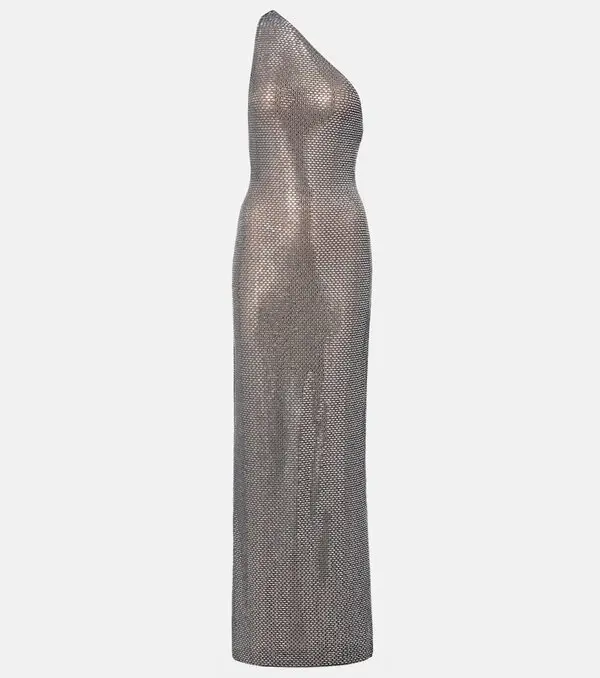 SELF-PORTRAIT Embellished One-shoulder Gown