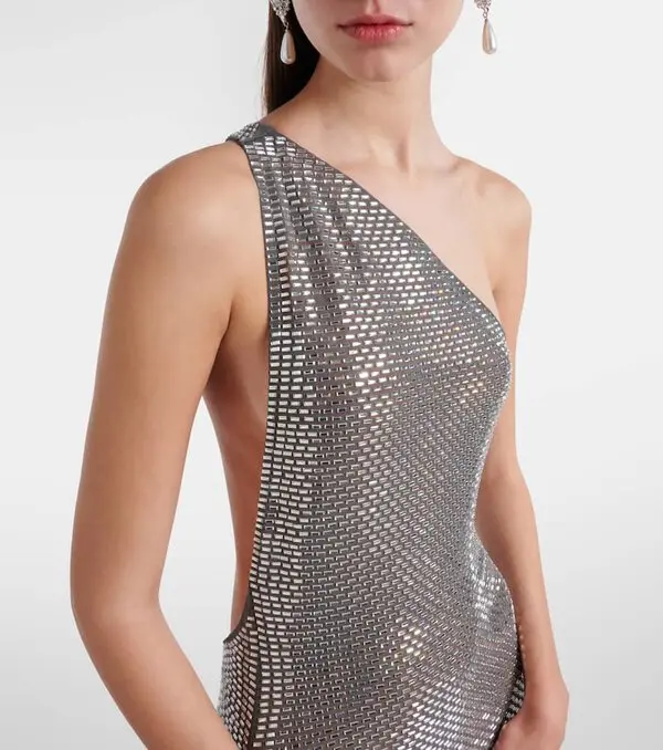 SELF-PORTRAIT Embellished One-shoulder Gown