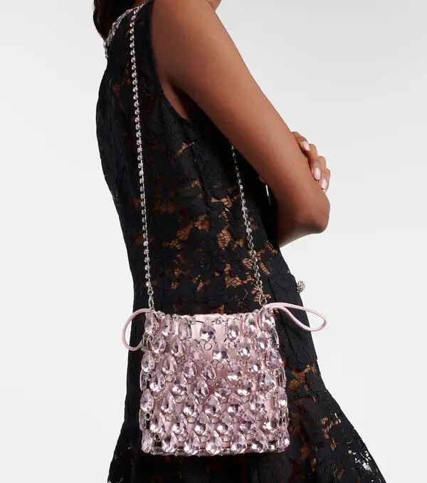 SELF-PORTRAIT Mini Embellished Chainmail Clutch