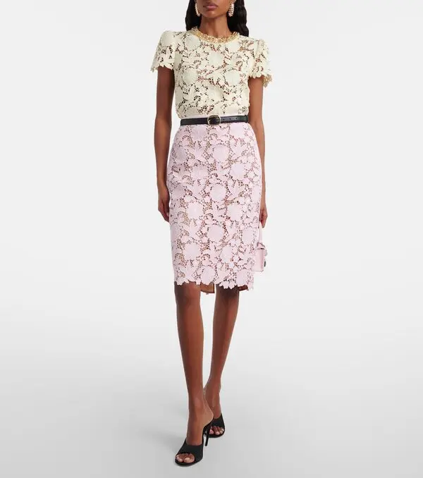 SELF-PORTRAIT Embellished Lace Top