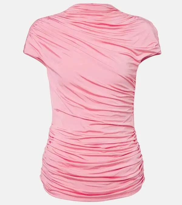 SELF-PORTRAIT Ruched Jersey Top