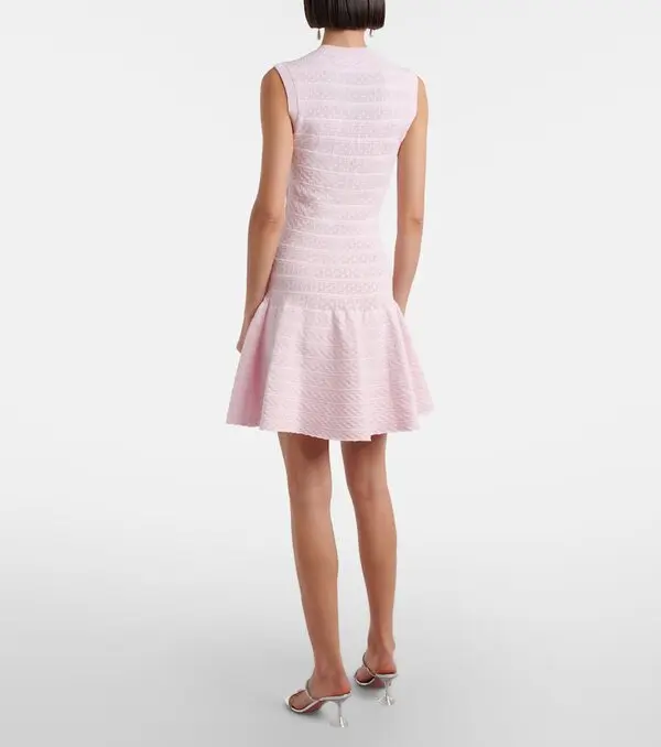 SELF-PORTRAIT Embellished Pointelle Minidress