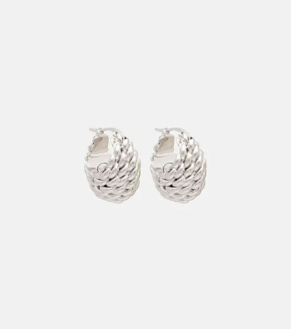 TOTEME Rope Hoop Earrings - Silver