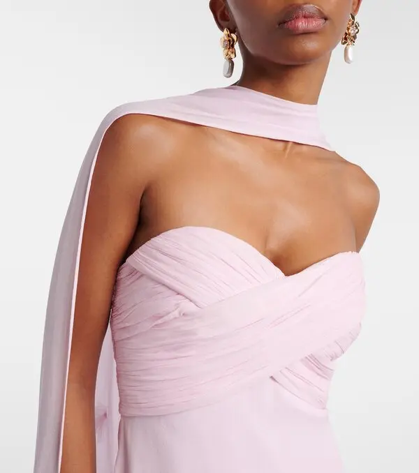 SELF-PORTRAIT Scarf-detail Georgette Gown