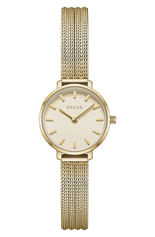 BREDA Beverly Mesh Strap Watch - Gold