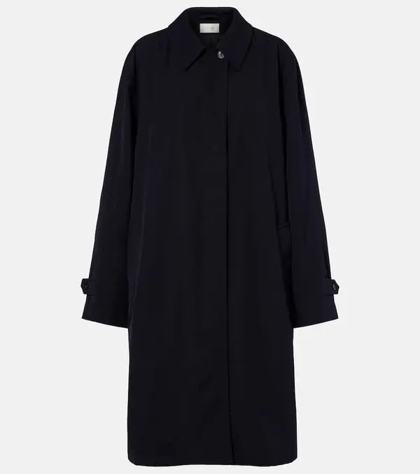 THE ROW Dayton Wool Car Coat - Blue