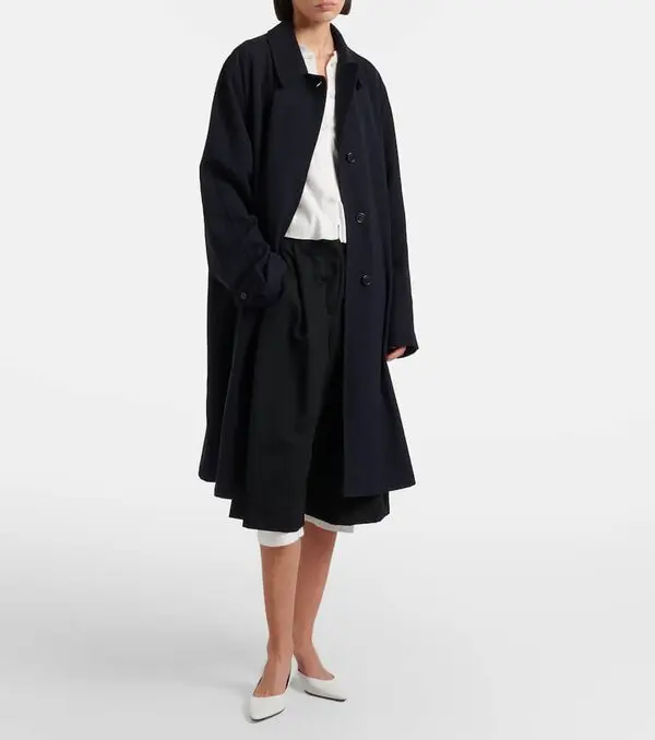 THE ROW Dayton Wool Car Coat - Blue