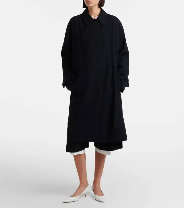 THE ROW Dayton Wool Car Coat - Blue