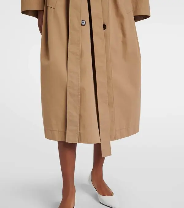 THE ROW Cotton And Cashmere Trench Coat - Beige