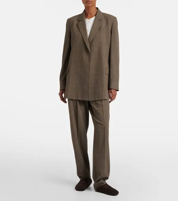 THE ROW Devlin Wool Blazer - Grey