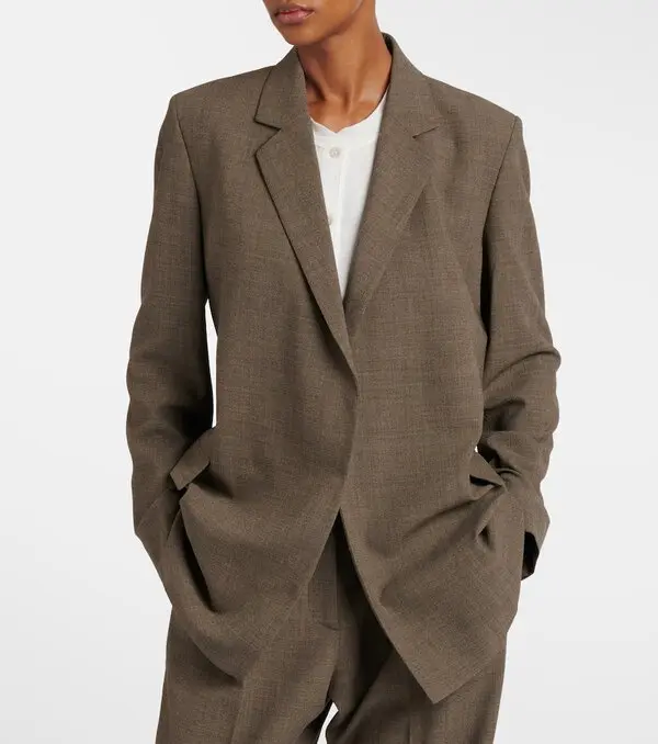 THE ROW Devlin Wool Blazer - Grey