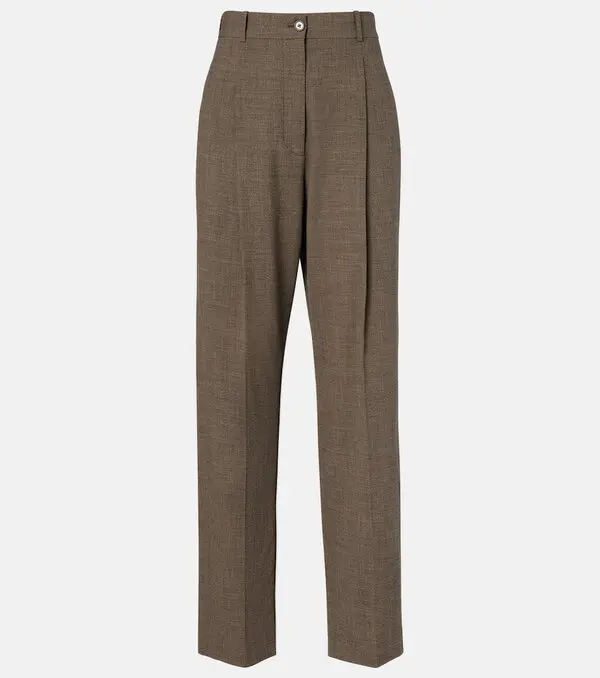 THE ROW Gianni Wool Straight Trousers