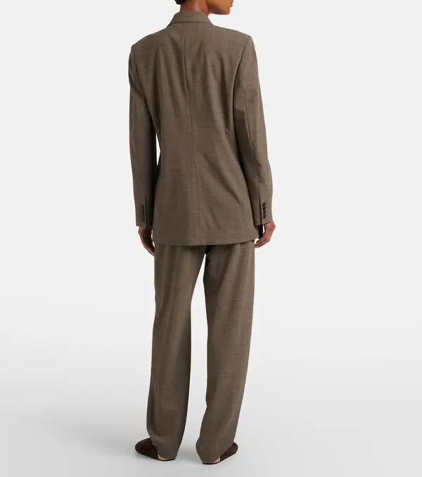 THE ROW Gianni Wool Straight Trousers