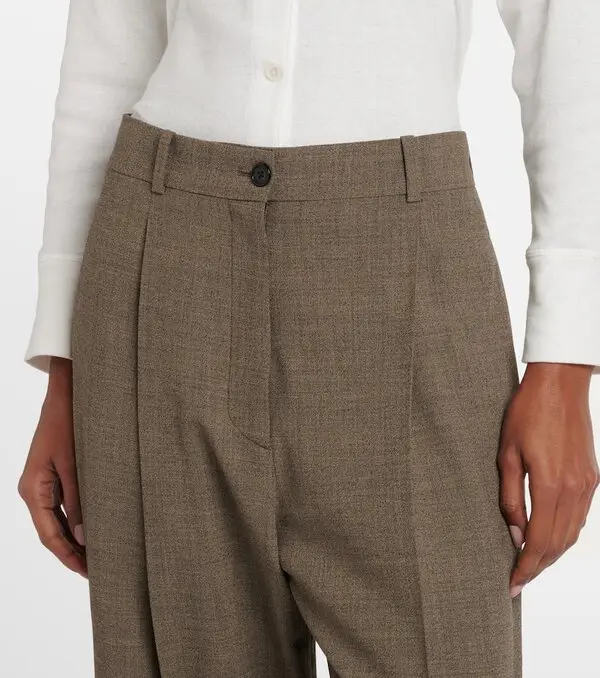 THE ROW Gianni Wool Straight Trousers
