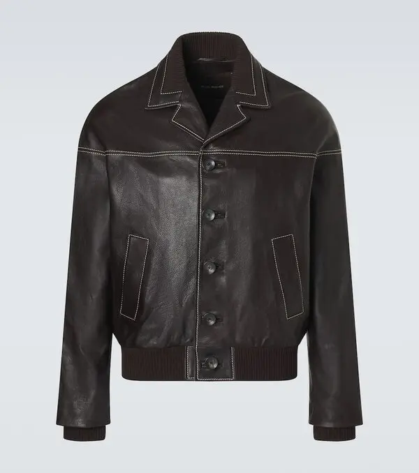 WALES BONNER Time Leather Jacket