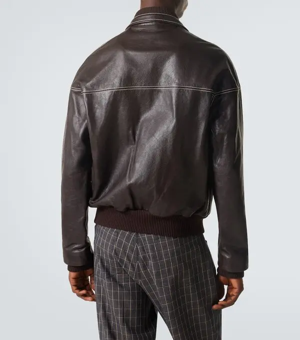 WALES BONNER Time Leather Jacket