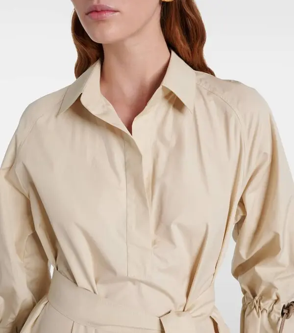 Max Mara Mirto Cotton Poplin Shirt Dress - Beige