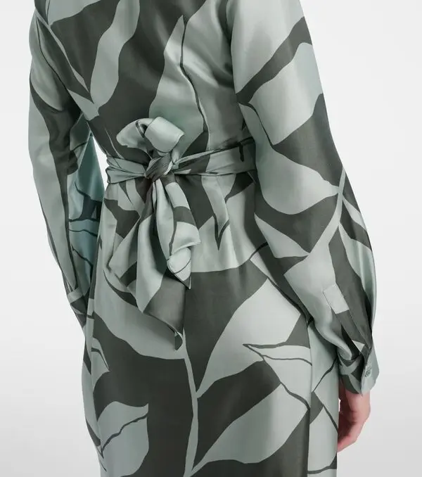 Max Mara Robinia Printed Silk Shirt Dress