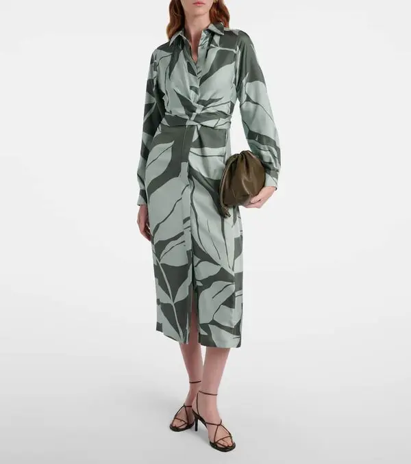 Max Mara Robinia Printed Silk Shirt Dress