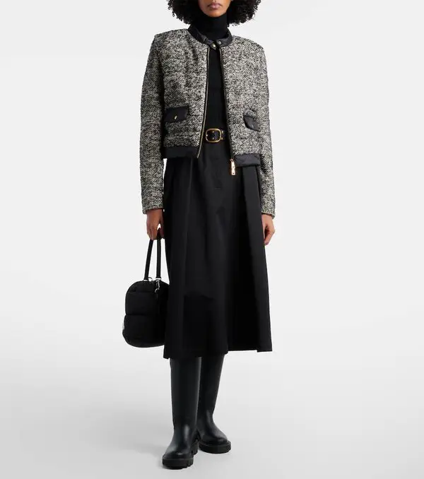 Moncler Down-paneled Wool-blend Jacket