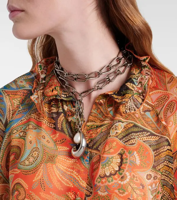 Etro Embellished Chain Necklace